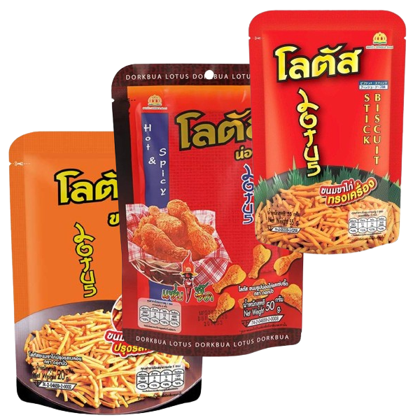 Lotus - Chicken Leg Snacks - Bacon, Thai-style, and Spicy-Sour Flavors ...