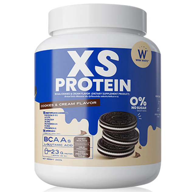 WinkWhite - XS Protein Cookies & Cream Flavor 240g. – AsianBestSellers.com